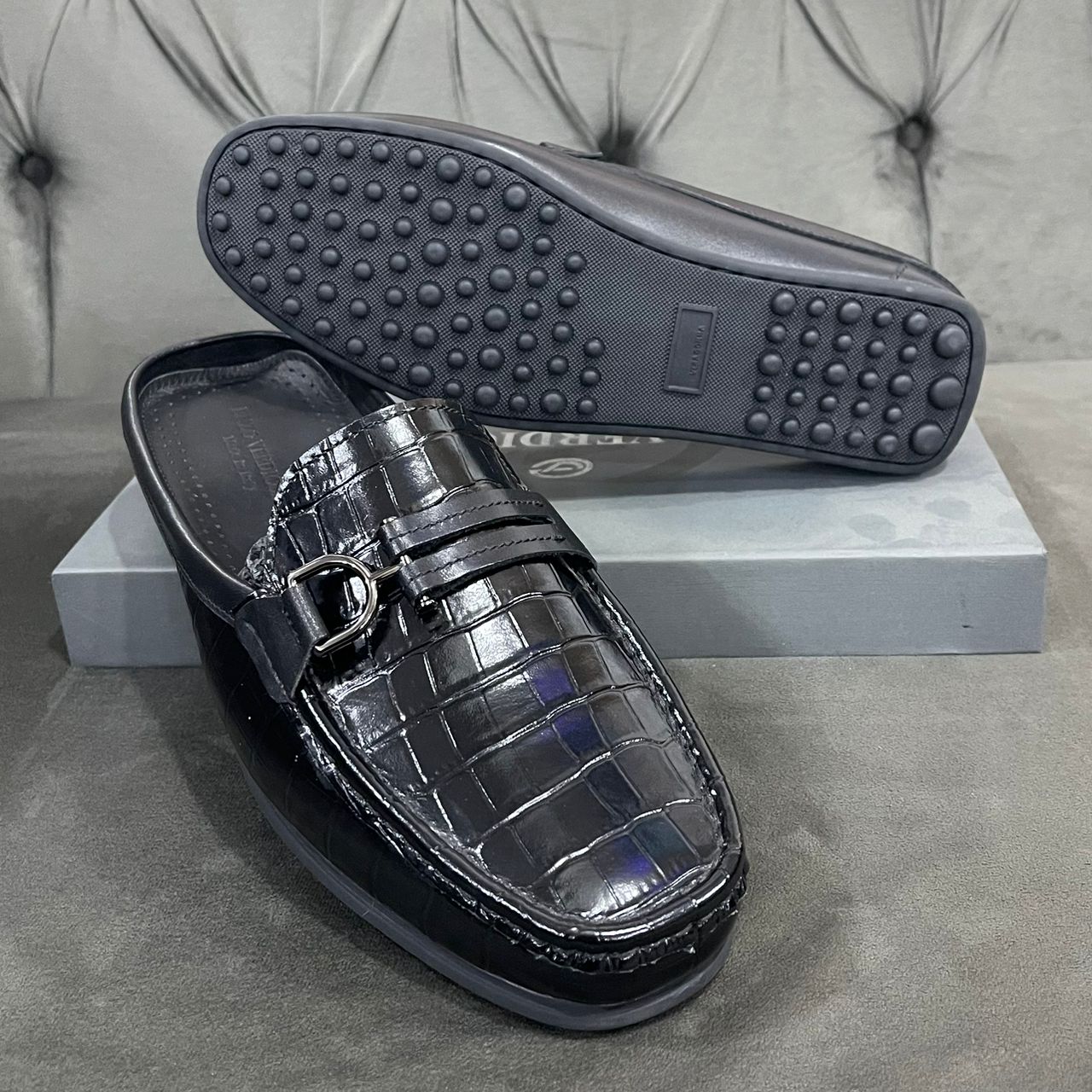 Stylish Italian Leather Mule (Half Shoe) - Exquisite Feets N Wears